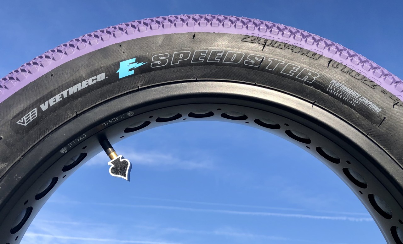 Limited Edition E-Speedster purple with black sidewall, Tire 20 x 4 ...