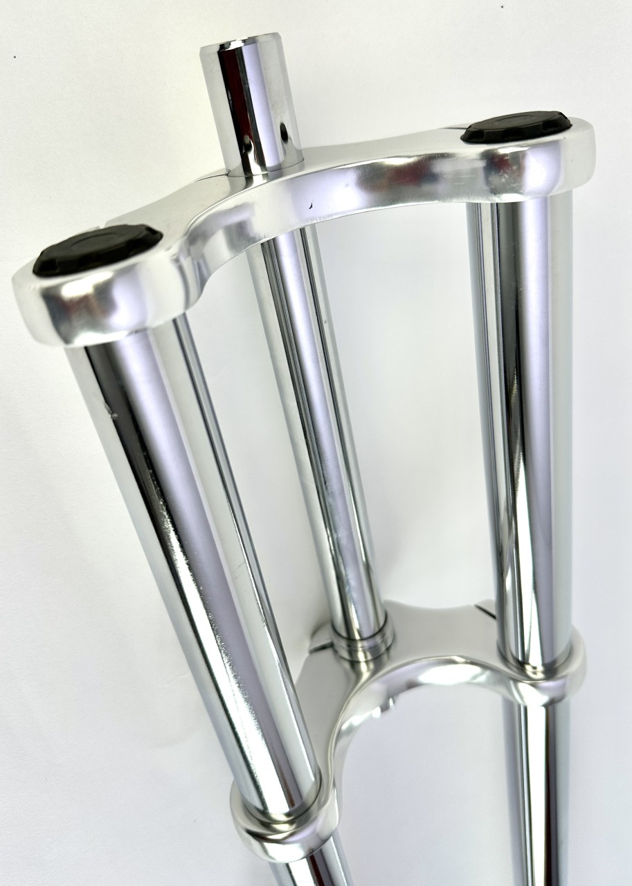 6-Double crown fork 800 mm chrome plated 1 inch shaft | RFK-MKJ800CP
