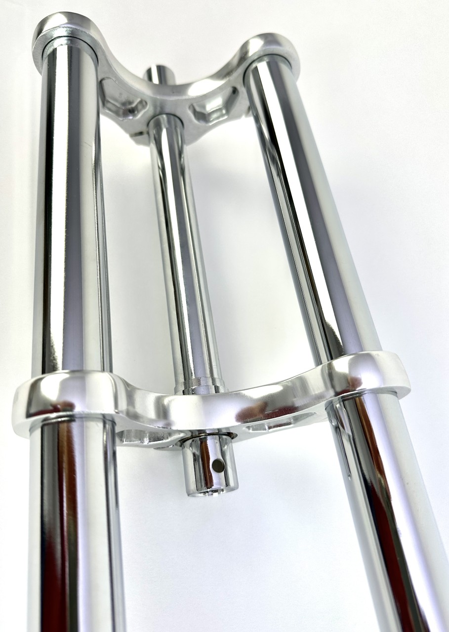 6-Double crown fork 800 mm chrome plated 1 inch shaft | RFK-MKJ800CP