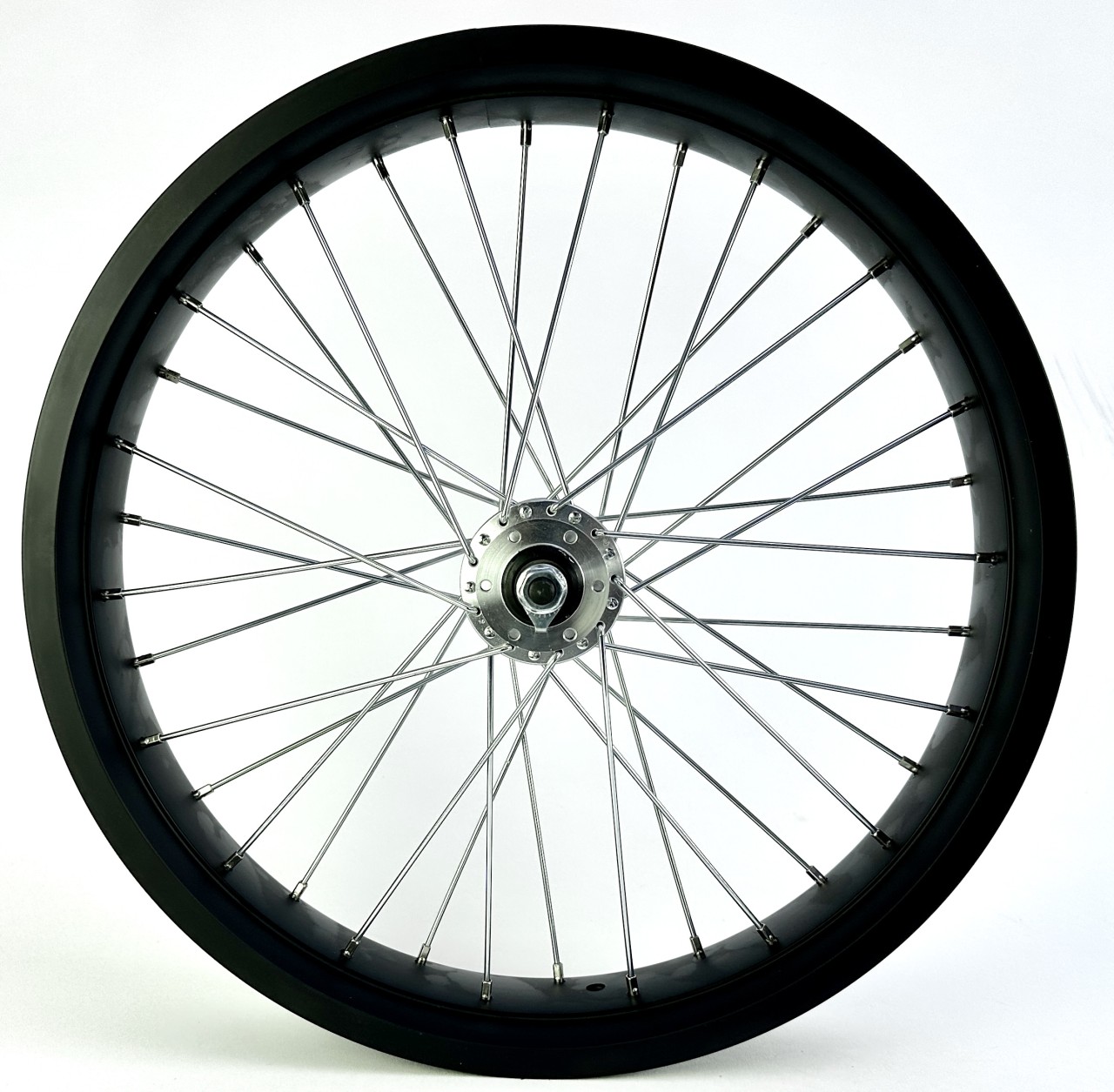 204 Front Wheel 20 x 4 inch Fat Bike 80 mm black with Disk silver Hub ...