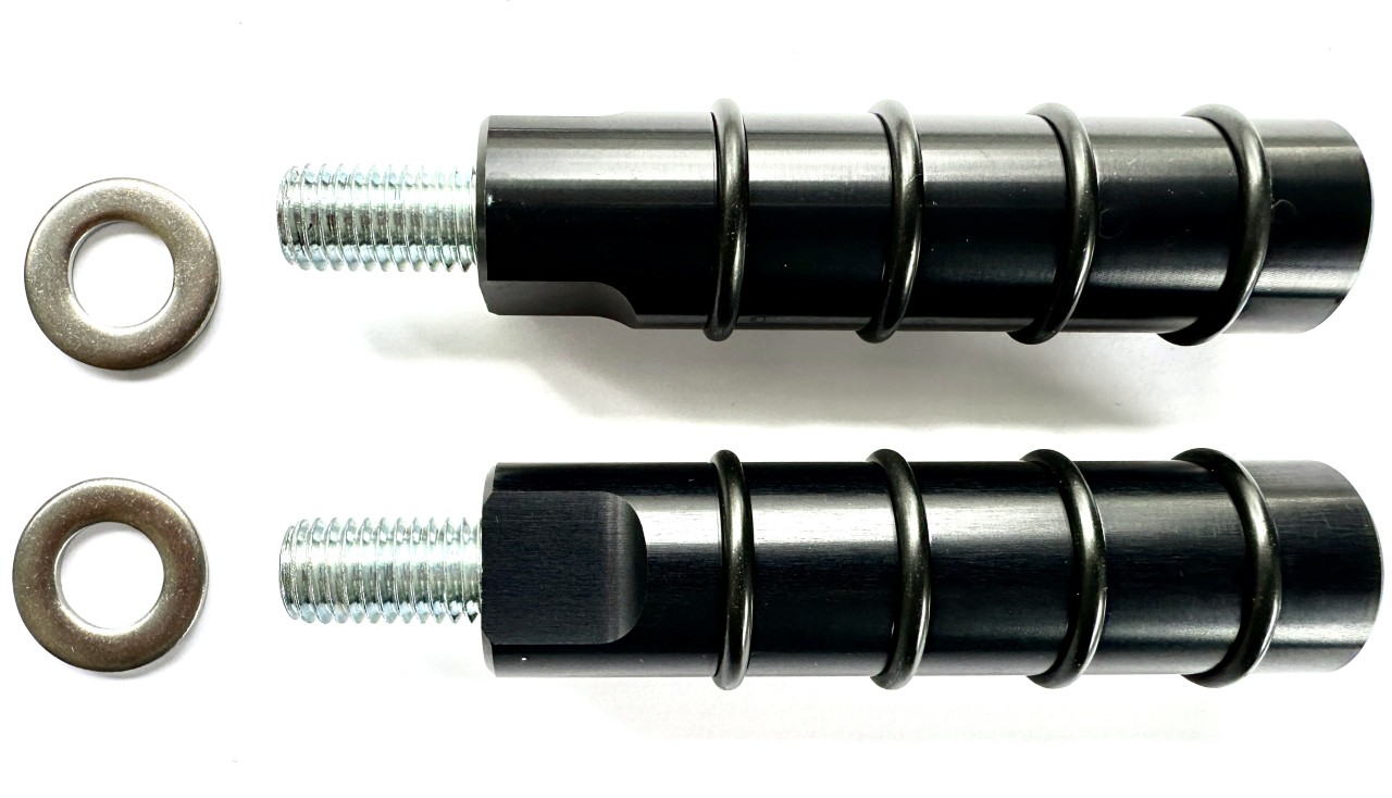 Foot Pegs black M10 thread for 20x4 E-bikes front / rear | FOO-M10-BLA